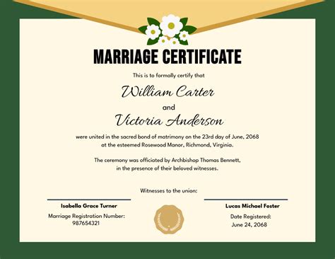 Free Marriage Counseling Certificate Template To Edit Online