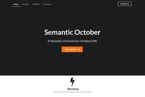 Semantic October Theme October Cms