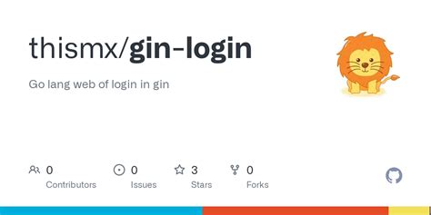 GitHub Thismx Gin Login Go Lang Web Of Login In Gin
