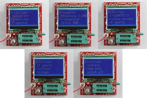 M644 Transistor Tester Lcr Diode Transistor Zener Quartz Measurement Frequency Counter Pwm Wave