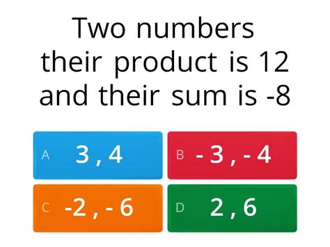 Factorization Quiz