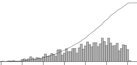 The Time Averaged Distribution Function Of The Local Slopes In A Steady