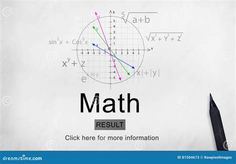 Math Mathematic Education Knowledge School Concept Stock Illustration