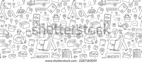 Delivery Service Pattern Over 10630 Royalty Free Licensable Stock Vectors And Vector Art