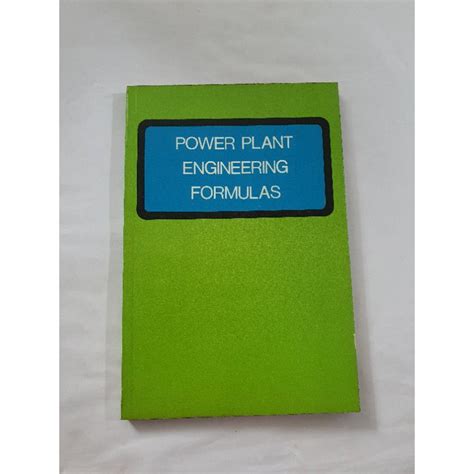 Power Plant Engineering Formulas By Asin Shopee Philippines
