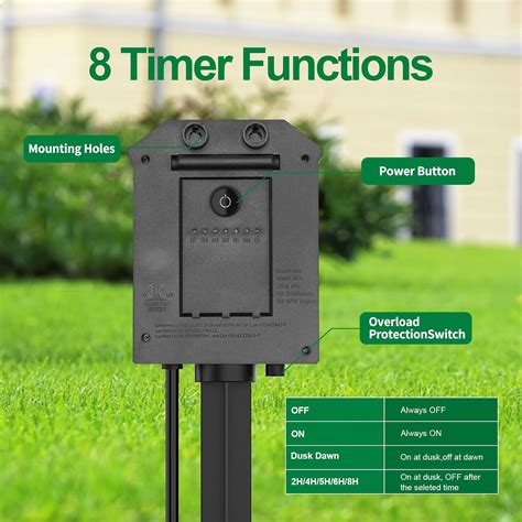 Tiffcofio Outdoor Power Stake Timer User Manual