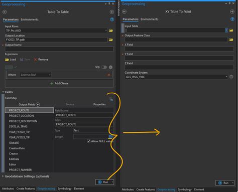 add field mapping to xy table to point gp tool esri community