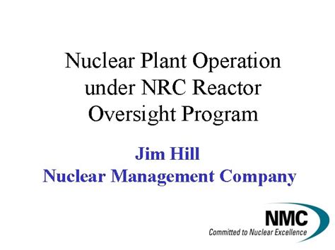 Nuclear Plant Operation Under Nrc Reactor Oversight Program