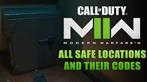 All Three Safe Locations And Codes In Call Of Duty Modern Warfare 2