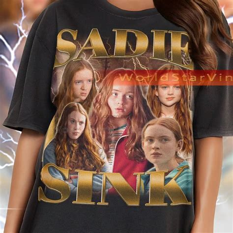 Sadie Sink Sink Camisa Vintage Casa T Shirt Retro 90s Sweater Pia