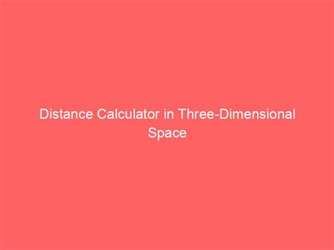 Distance Conversion Calculator