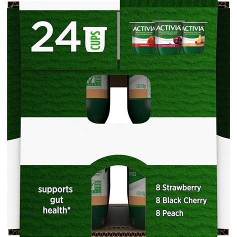 Activia Strawberry Black Cherry And Peach Probiotic Yogurt Delicious