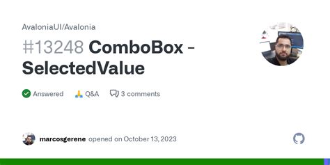 Combobox Selectedvalue · Avaloniaui Avalonia · Discussion 13248 · Github