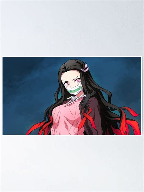 Demon Slayer Nezuko Kamado Poster For Sale By Namelessclothes Redbubble