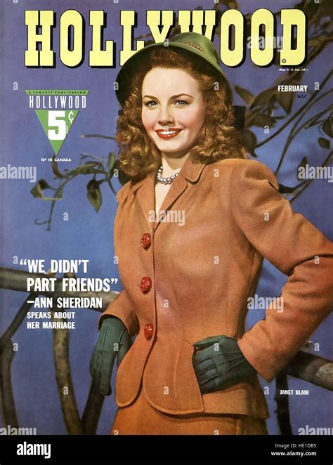 Janet Blair 1921 2007 Us Singer And Film Actress On A Fan Magazine