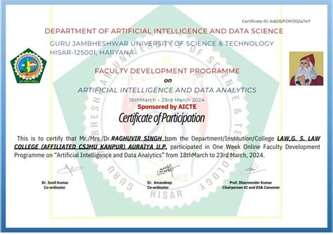 Dr Raghuvir Singh On Linkedin Facultydevelopmentprogram