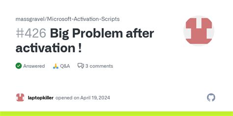 Big Problem After Activation · Massgravel Microsoft Activation