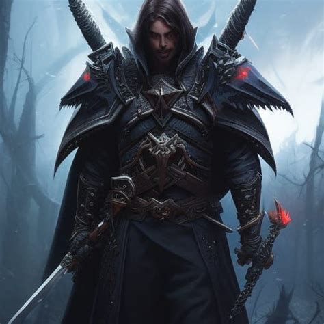 Dark Fantasy Demonic Male Death Knight Portrait A Masterpiece Head