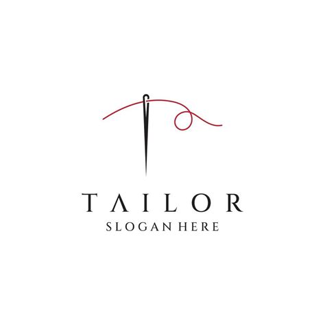 Tailor Silhouette Logo With Needle Thread Benik And Sewing Machine