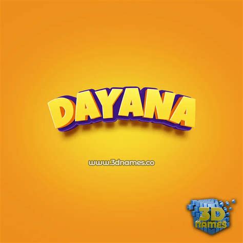 Orange Toon 3d Name Wallpaper For Dayana Custom Wallpaper 3d Names