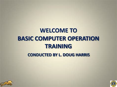 Ppt Basic Computer Operation Training Powerpoint Presentation Free Download Id1582477