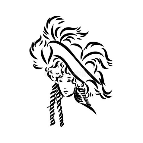 Vintage Illustration With Beautiful Fashion Girl Retro Fashion Vector