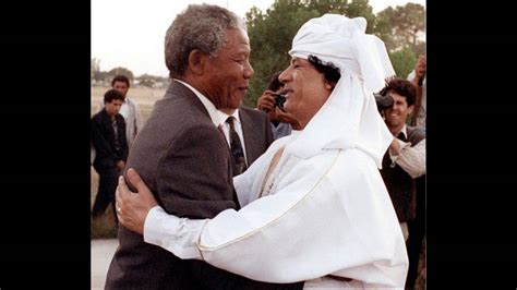 Muammar Gaddafi Nelson Mandela Minister Louis Farrakhan Robert Mugabe