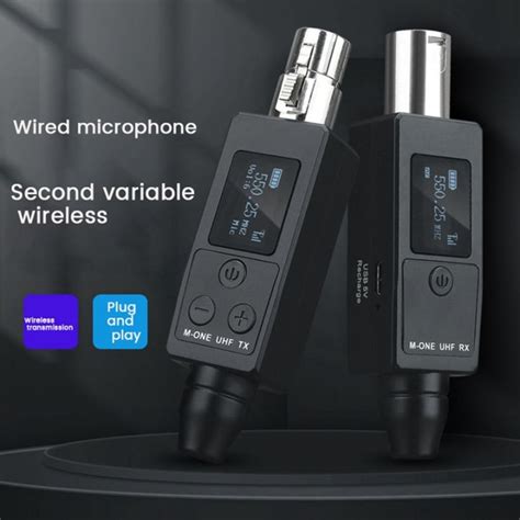 Uhf Wireless Microphone Converter Transmitter Receiver For Dynamic Microphone Guitar Receiver