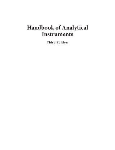 Handbook Of Analytical Instruments Attentivesons Store