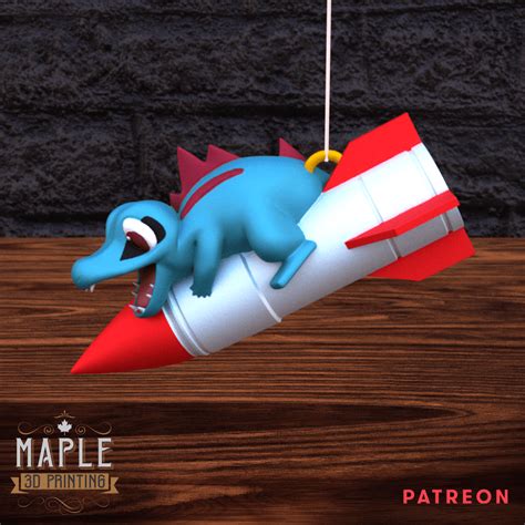Missile Totodile Christmas Pokemon Mistletoe 3d Model By Maple