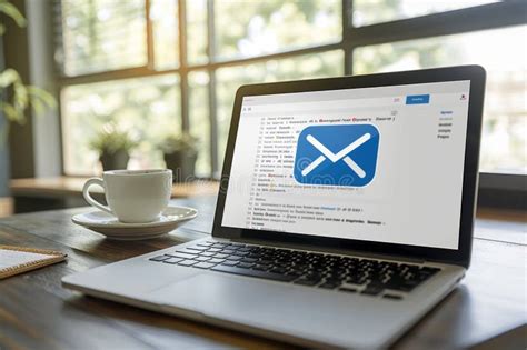 laptop screen with email interface for sending and receiving messages