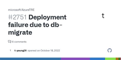 Deployment Failure Due To Db Migrate Issue Microsoft Azuretre Github