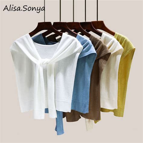 Alisasonya Cotton Shawls Scarves Wraps For Women Korean Style Fashion