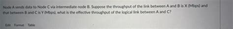 Solved Node A Sends Data To Node C Via Intermediate Node B