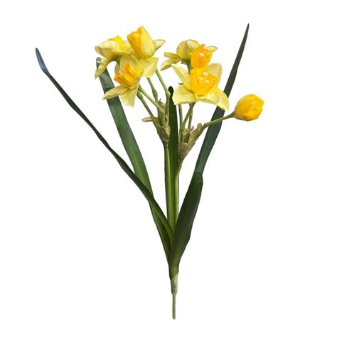 Elegant 22 Inch Flexible Artificial Daffodil Stem