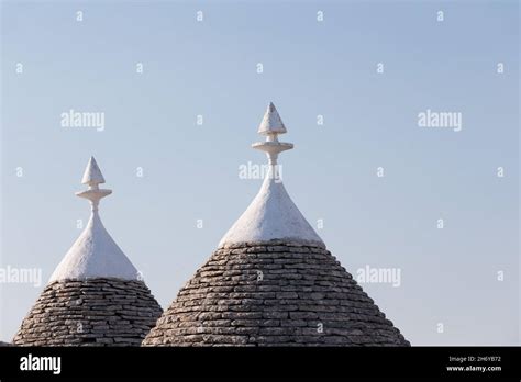 Traditional Trulli Buildings In Alberobello Built Of Local Limestone