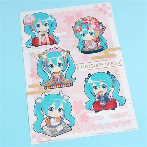 Hatsune Miku Kyoto Chibi Chara Clear Folder Chibi Hatsune Miku Plastic Folders