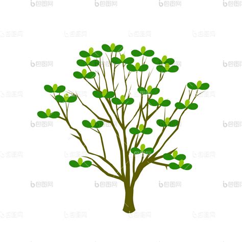 小树春天发芽嫩绿叶动图下载 包图网