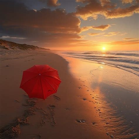 Free Sunset Beach Umbrella Image Sunset Beach Umbrella Download