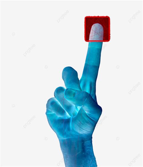 Finger Print Identification Verification Identity Cold Verification Blue Concept Png