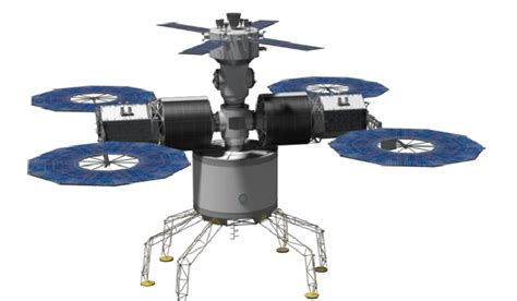 Phobos Surface Habitat Concept With Topmounted Crew Taxi And Service