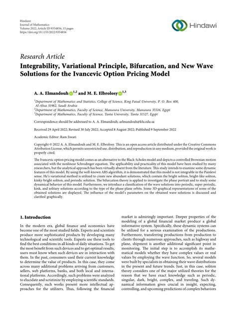 Pdf Integrability Variational Principle Bifurcation And New Wave Solutions For The