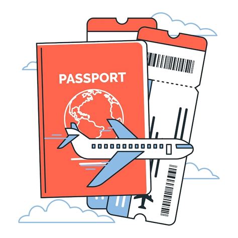 Free Vector Passport Concept Illustration