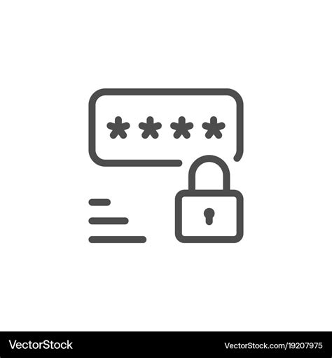 Password Lock Icon Royalty Free Vector Image Vectorstock