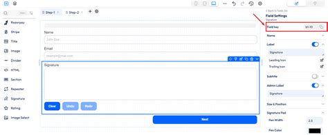 Signature Field Bit Form