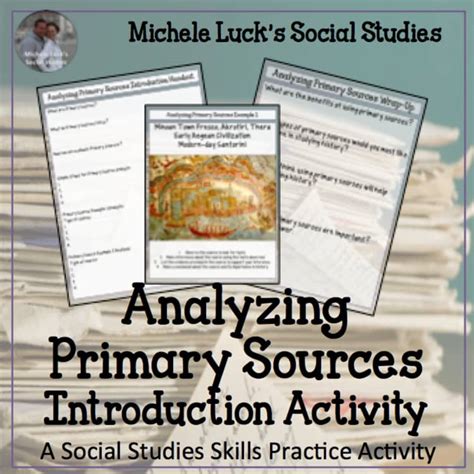 Analyzing Primary Sources Introduction Activity Tpt