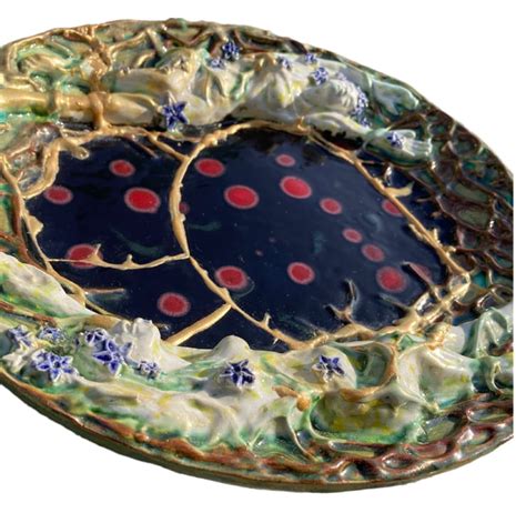 Kintsugi Style Decorative Plate Folksy