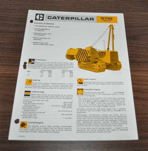 Caterpillar 571g Pipelayer Tractor Specification Technical Cat Brochure