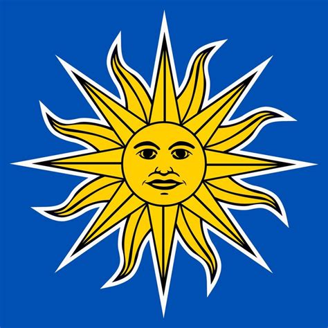 Sun Of May In The Flag Of Uruguay Vector Illustration Premium Vector