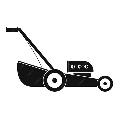 Premium Vector Petrol Grass Cut Machine Icon Simple Illustration Of
